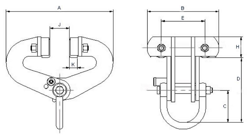 Pacific-Self-Locking-Beam-Trolleys-Dimensions - RMB Lifting